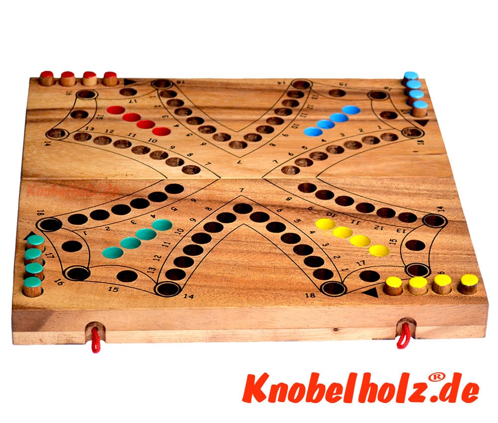 Tock Tock Game for 4 Players, Exciting Puzzle Wood Family Game Made of ...