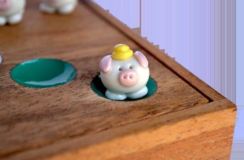 Pig Hole Schweinchenspiel® Original Wooden Puzzle Dice Game Family Game ...