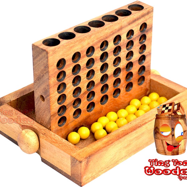 Wooden Connect Four - Etsy