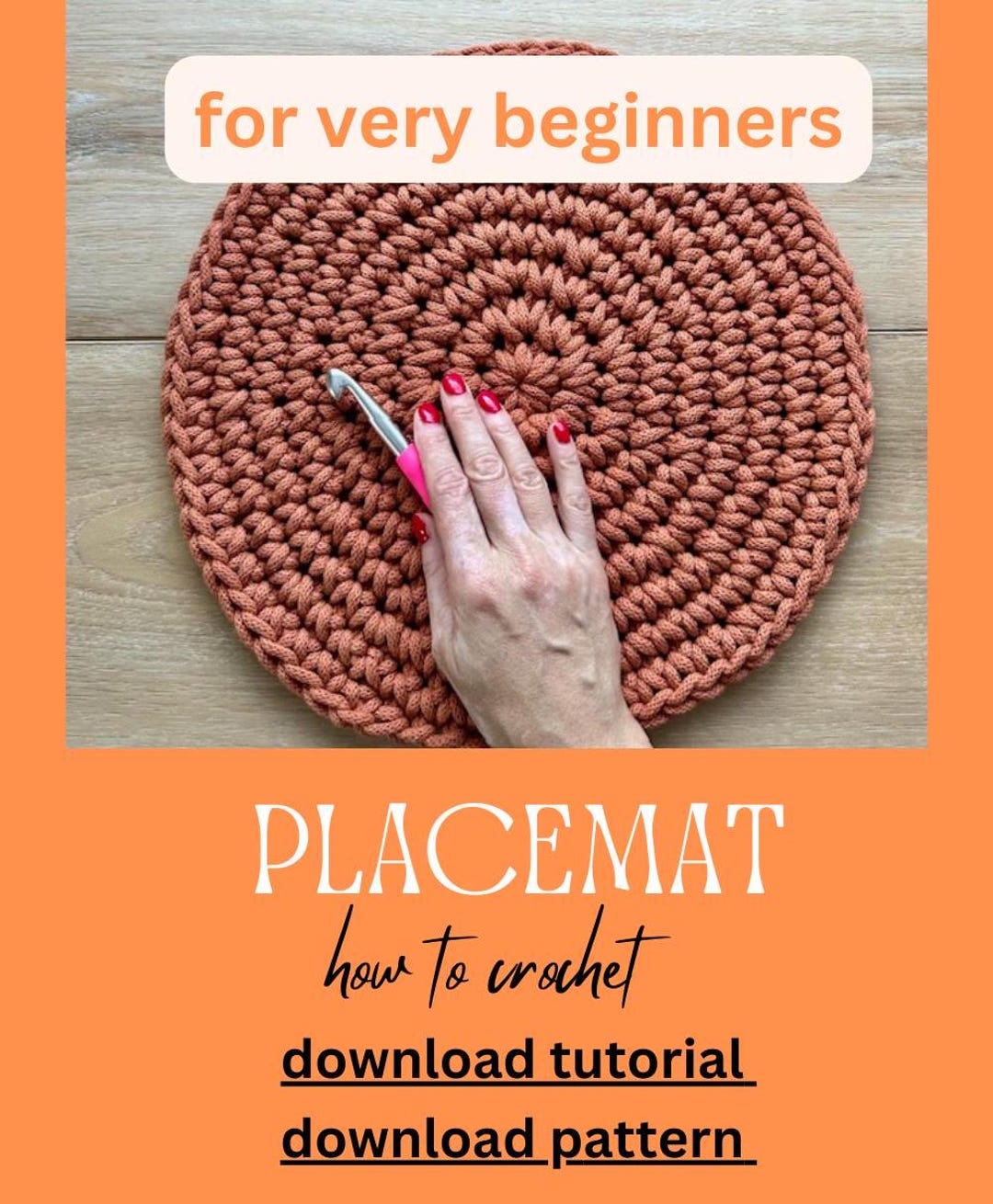 Crochet a Round Placemat for Beginners – Single Crochet Stitch Video ...