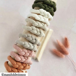 9mm BOBBINY Braided Recycled Cotton Cord SAMPLES 16 Ft/5.5 Yards/5 ...
