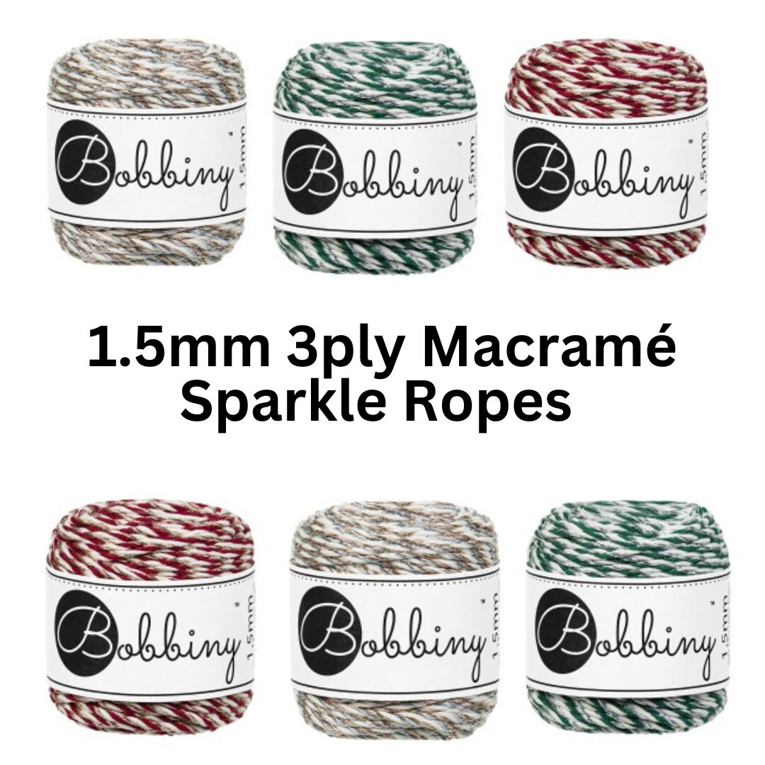 MINI HOLIDAY CORDS Limited Edition, 1.5mm 3-ply - 5, 10, 25, 35 Meters ...