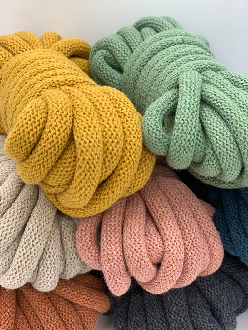 9mm BOBBINY Braided Recycled Cotton Cord SAMPLES 16 Ft/5.5 - Etsy