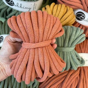 9mm BOBBINY Braided Recycled Cotton Cords 32 Feet/10 Meters, Macramé ...