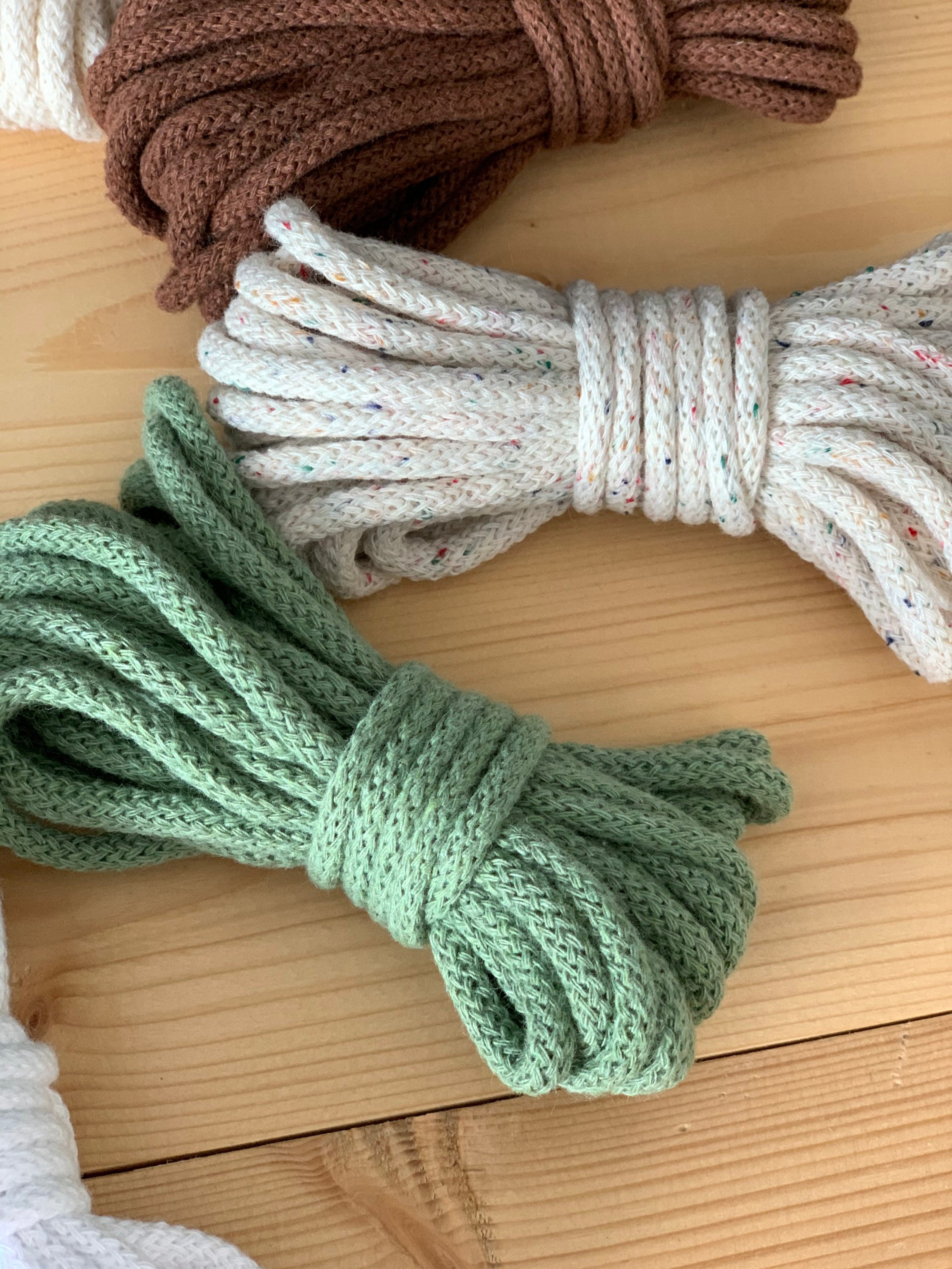 5mm Braided Cotton Cord SAMPLES Bobbiny Macrame Cord - Etsy Canada