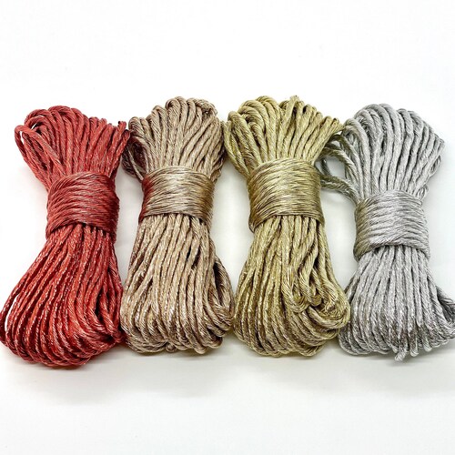 METALLIC Macrame Cord 3mm Single Strand Bobbiny Brand 30 - Etsy