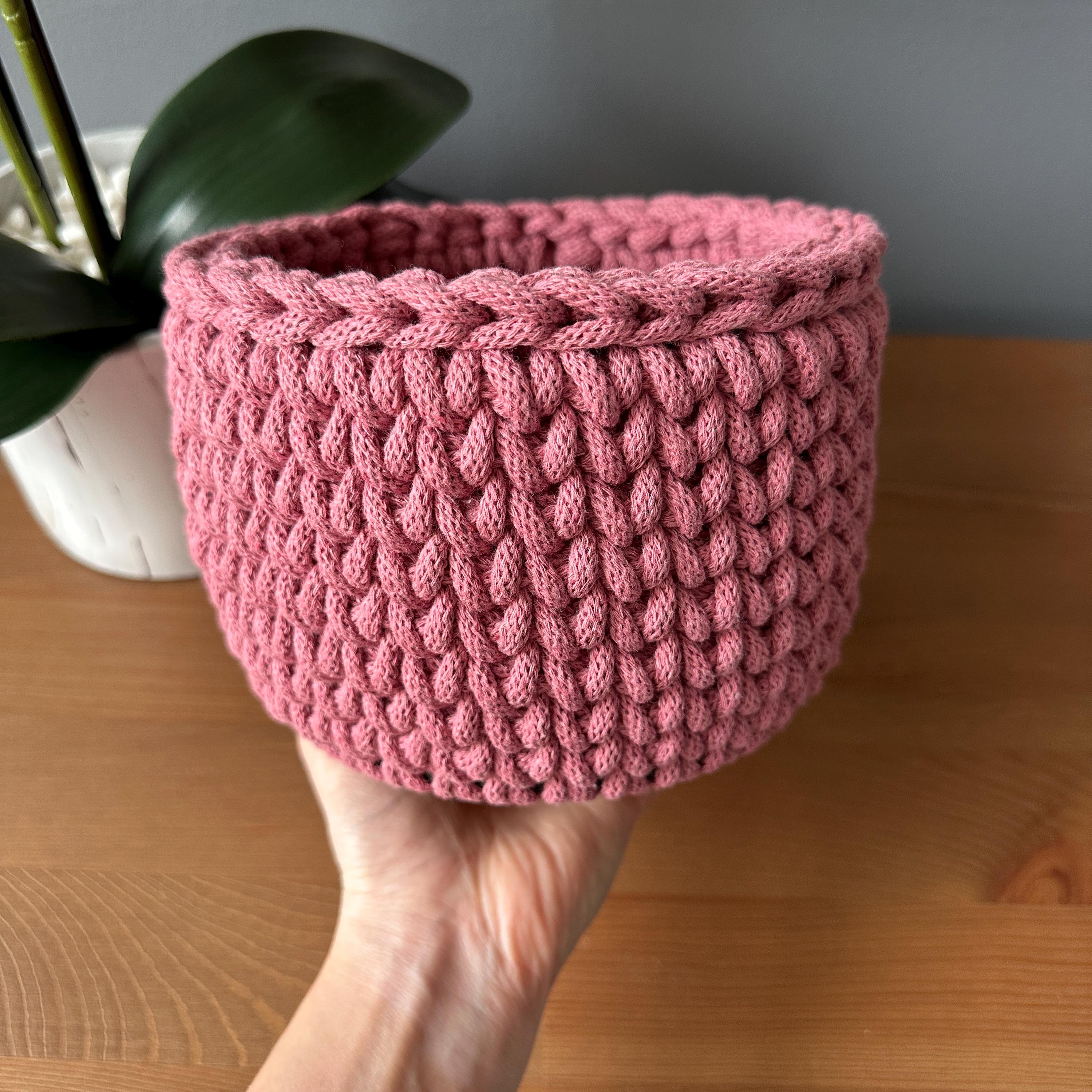 Crochet Basket Pattern With Wooden Base – PDF & Video Tutorial ...