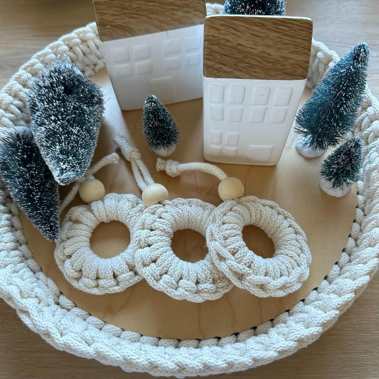 Crochet Tray With a Wooden Base | Video Tutorial Only | DIY Home Decor ...