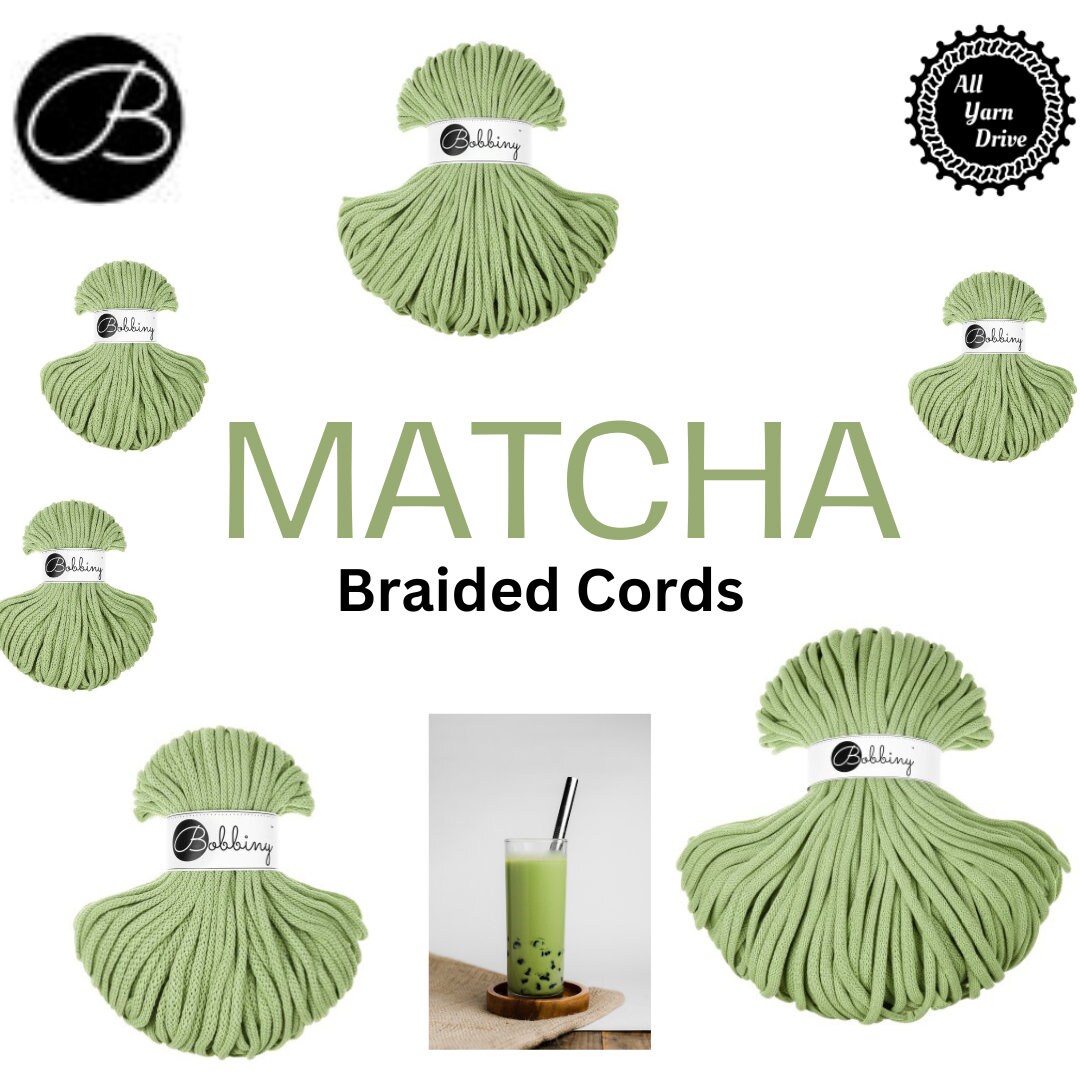 Bobbiny MATCHA Braided Cotton Cords for Crochet and Macrame - Soft ...