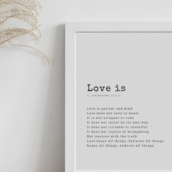 1 Corinthians 13 4 7 - Etsy