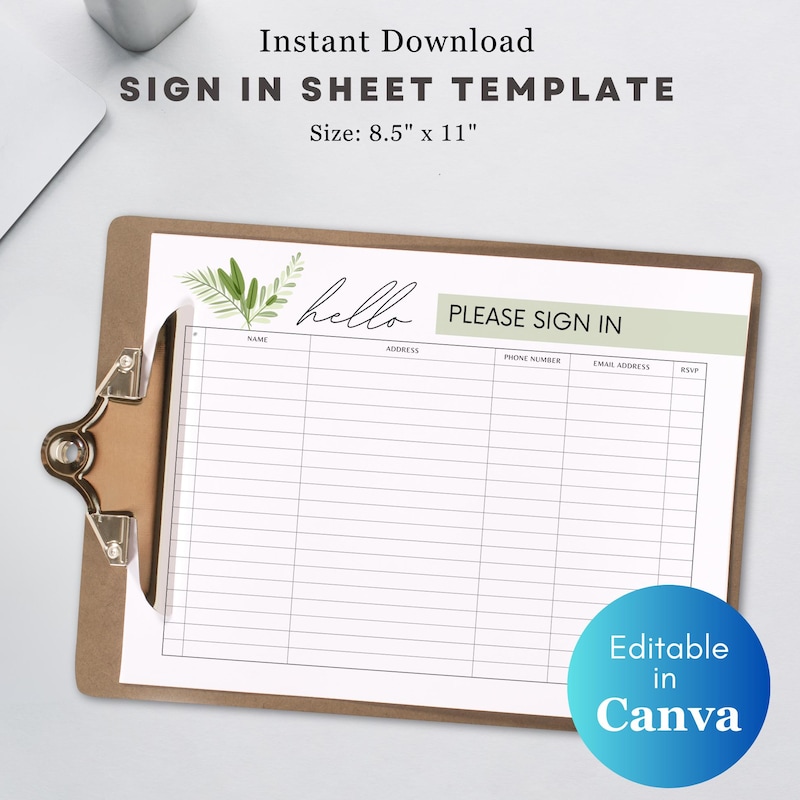 Sign Out and in Log Book - Etsy