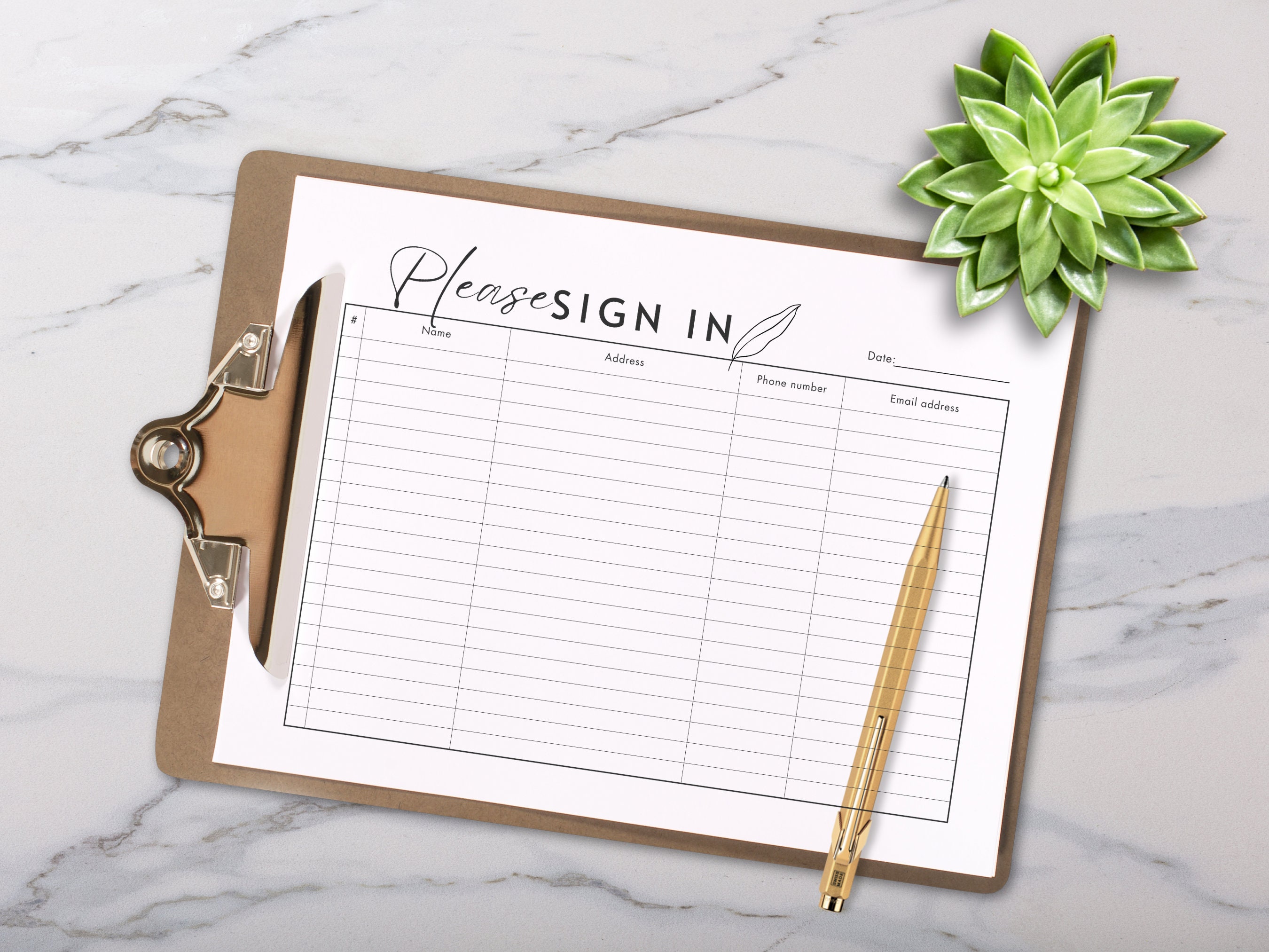 Visitor Sign in Sheet Template Canva Office Visitor Check in Sheet ...