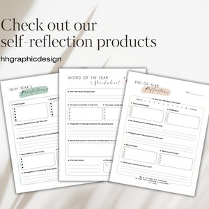 End of Year Reflection Worksheet: Printable Yearly Review (digital ...