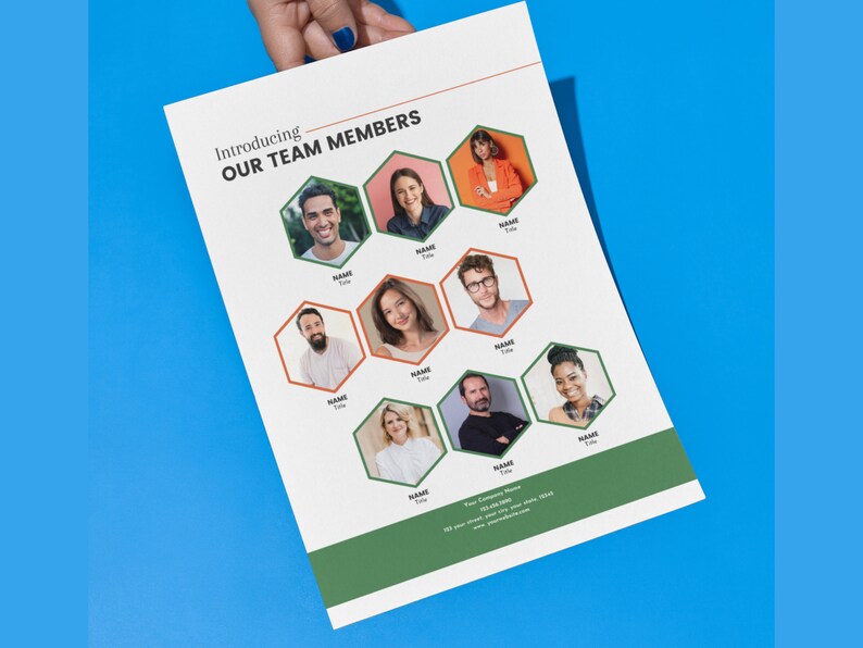 Meet the Team Flyer Template: Modern Team Introduction (US Letter ...