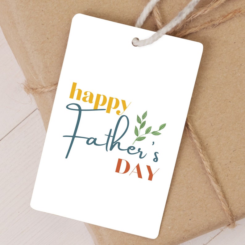 Father's Day Gift Tag Printable Fathers Day Favor Bag Tag Digital ...