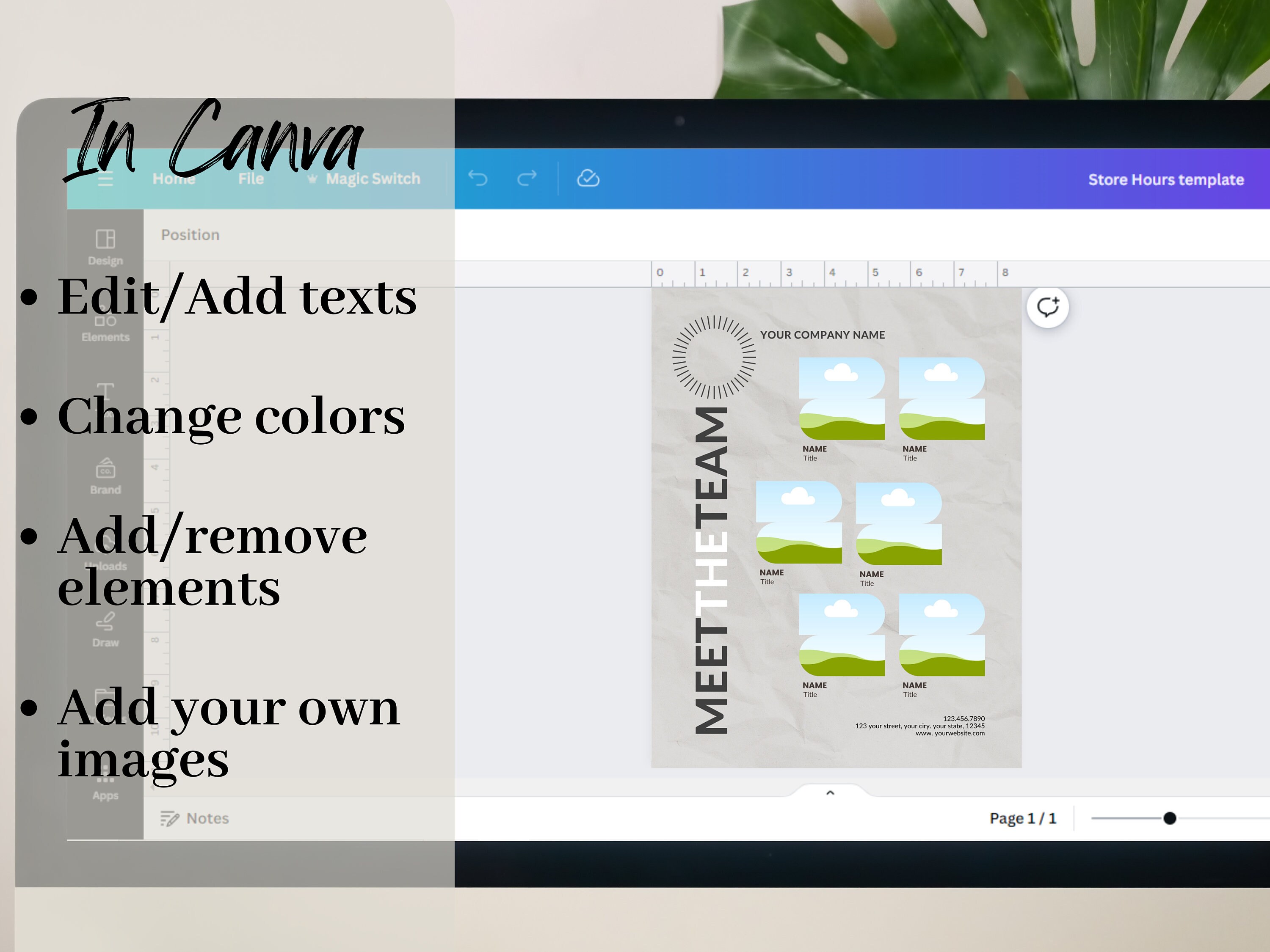 Meet the Team Flyer Template Canva Modern Team Introduction Editable ...