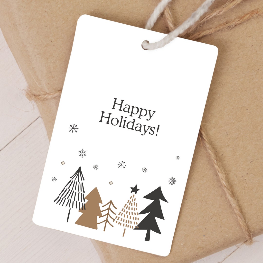 Holiday Gift Tag Printable Instant Download DIY Christmas - Etsy