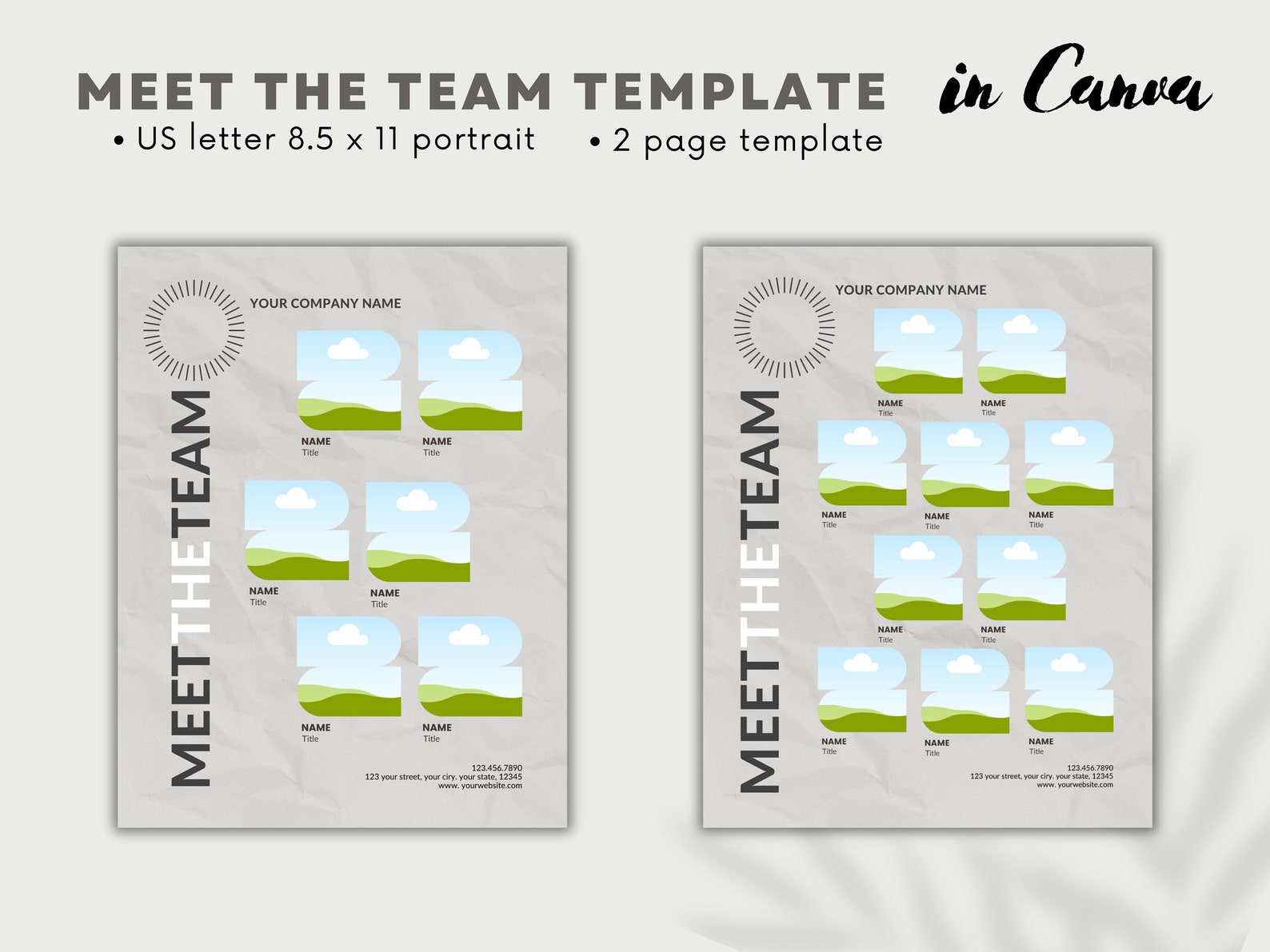 Meet the Team Flyer Template Canva Modern Team Introduction Editable ...