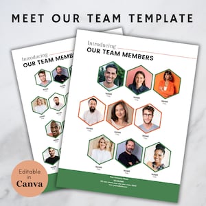Meet the Team Flyer Template: Modern Team Introduction (US Letter ...