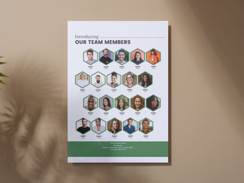 Meet the Team Flyer Template: Modern Team Introduction (US Letter ...