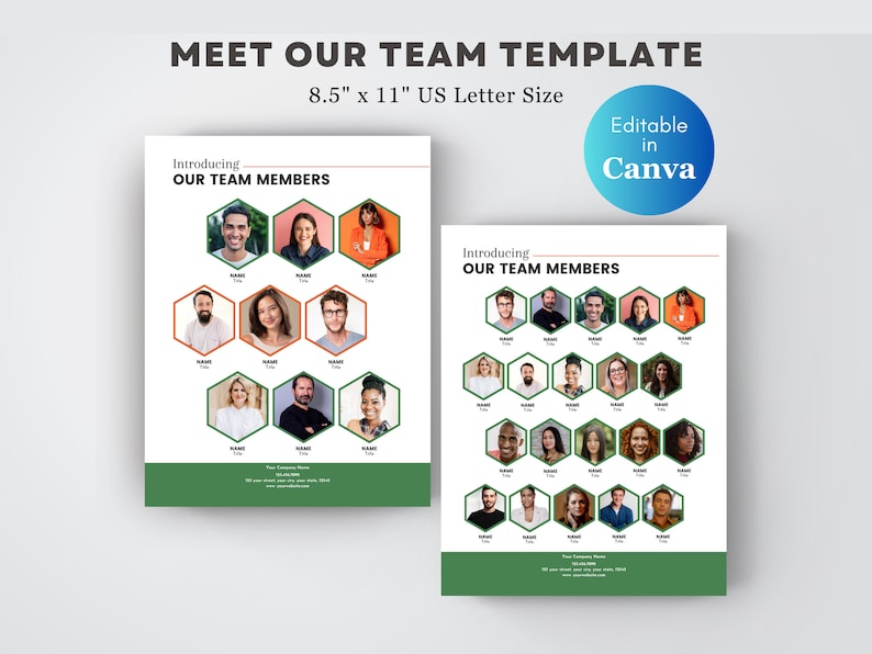 Meet the Team Flyer Template: Modern Team Introduction (US Letter ...