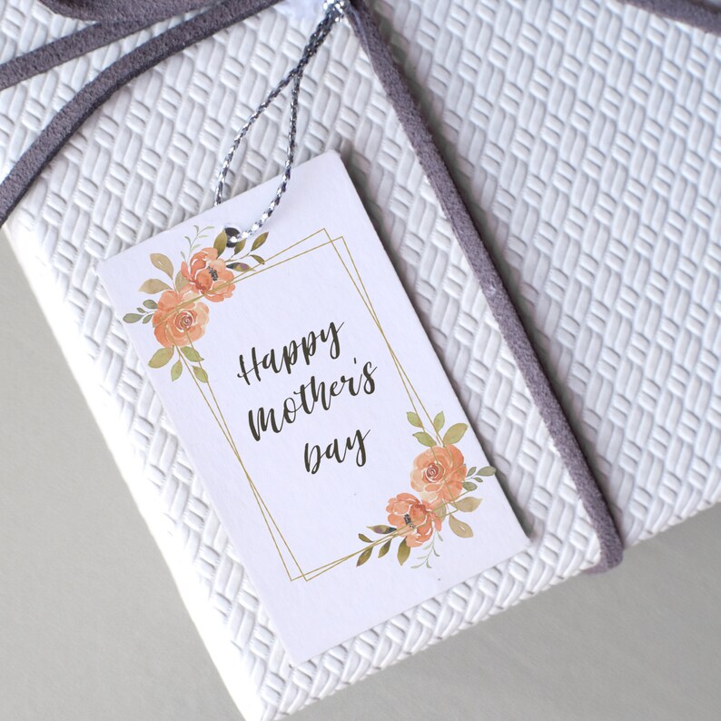 Mother's Day Gift Tag Printable Mothers Day Floral Favor - Etsy