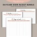 Daycare Sign in and Out Sheet Child Care Sign in Bundle Weekly ...