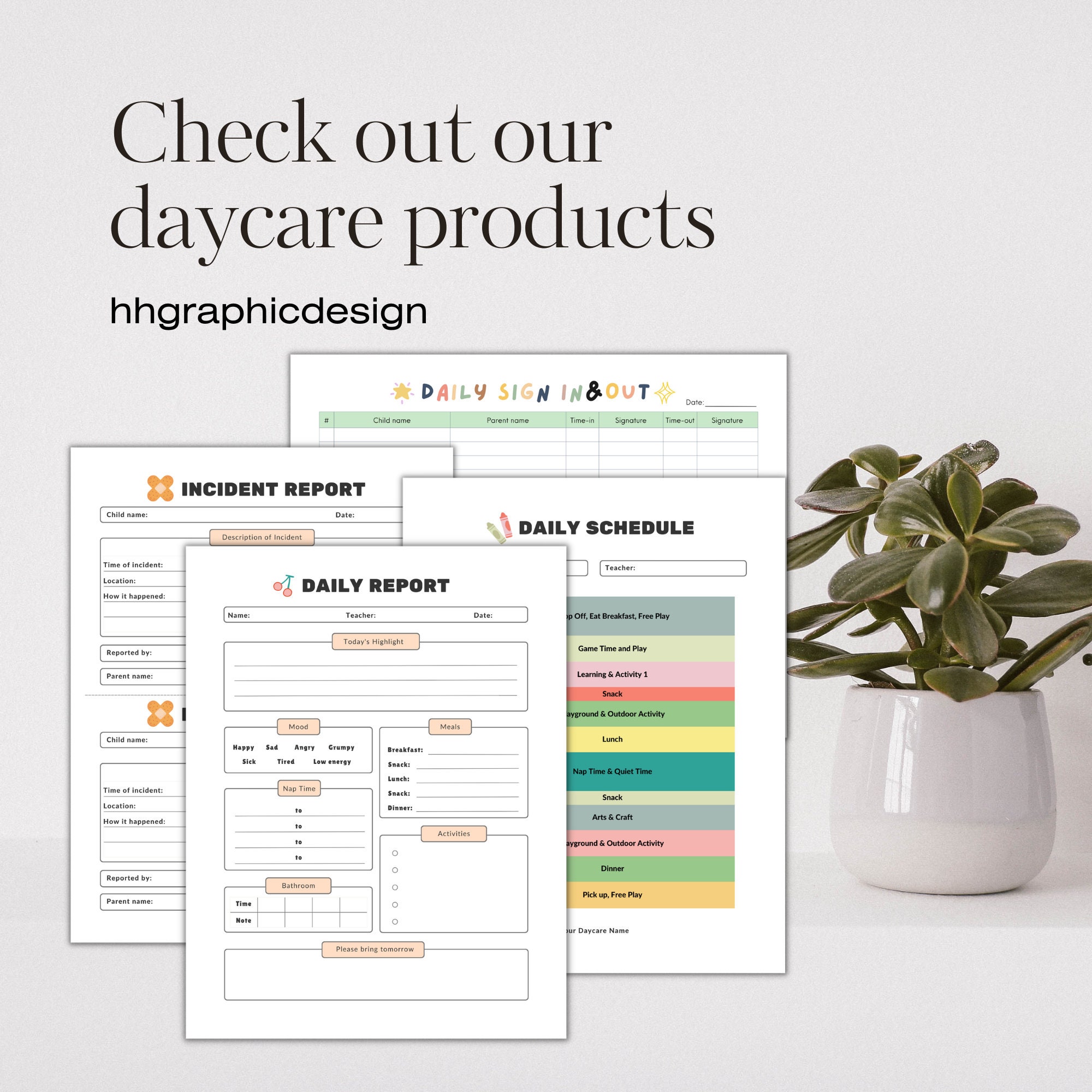Daycare Monthly Meal Menu Template: Editable Calendar (canva Digital ...