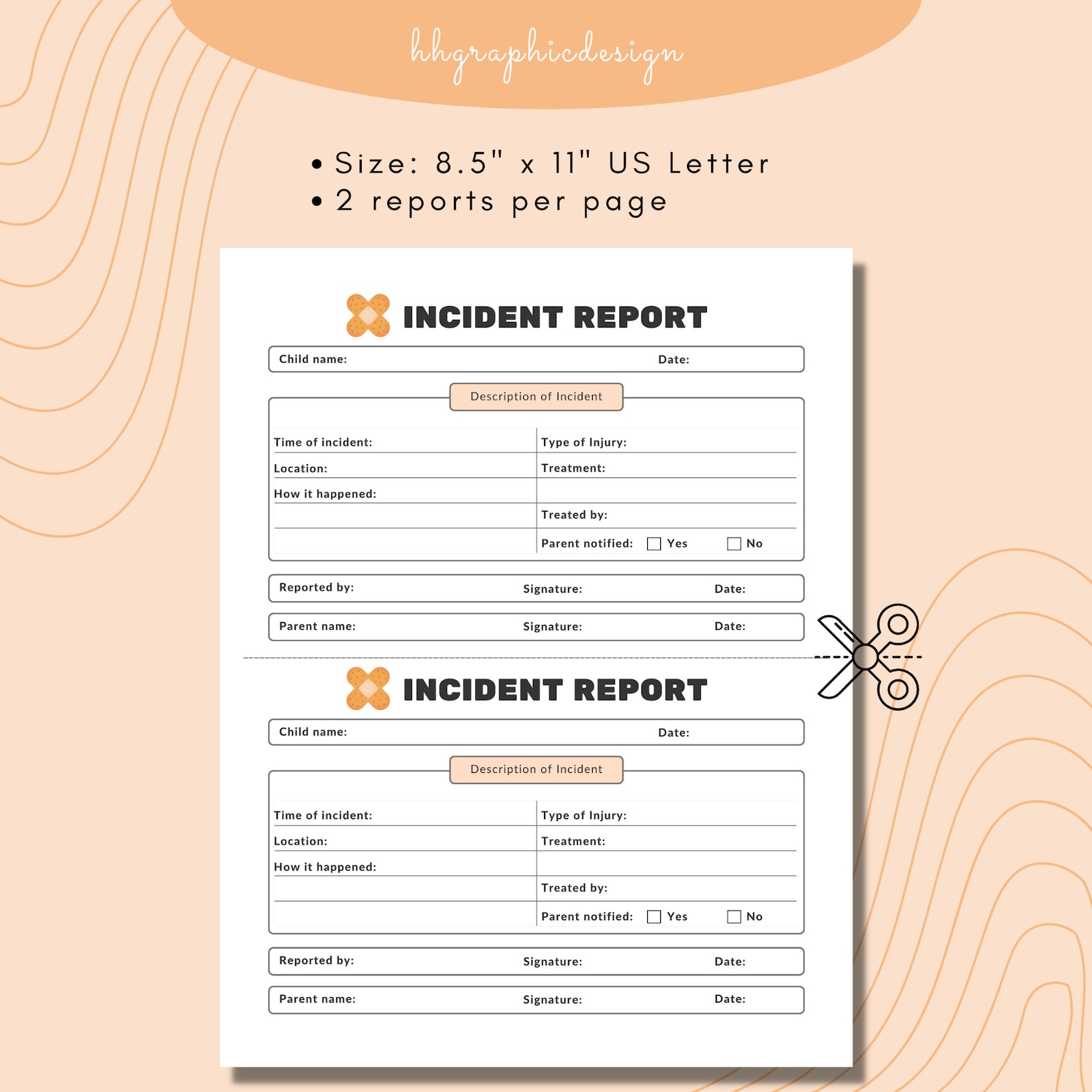 Daycare Incident Report Printable: Child Care Accident Form (PDF ...