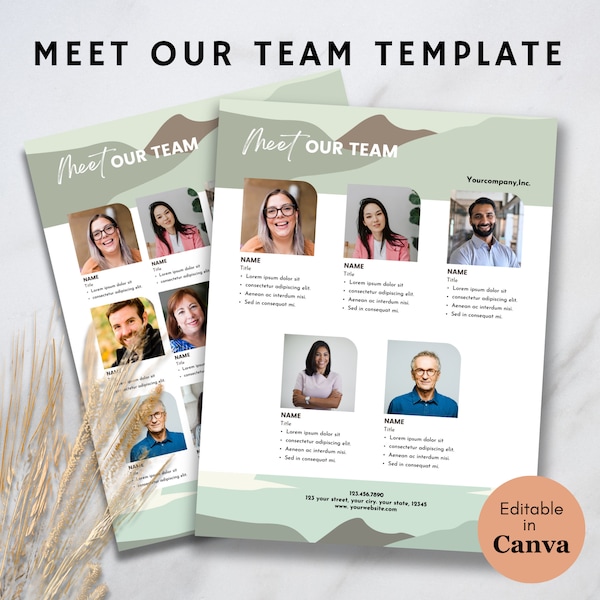 Meet the Team Flyer - Etsy