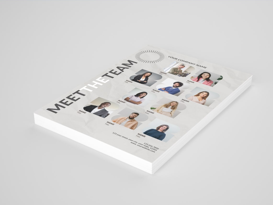 Meet the Team Flyer Template Canva Modern Team Introduction Editable ...