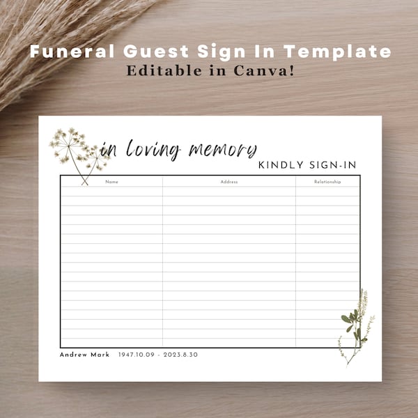 Guest Registry - Etsy