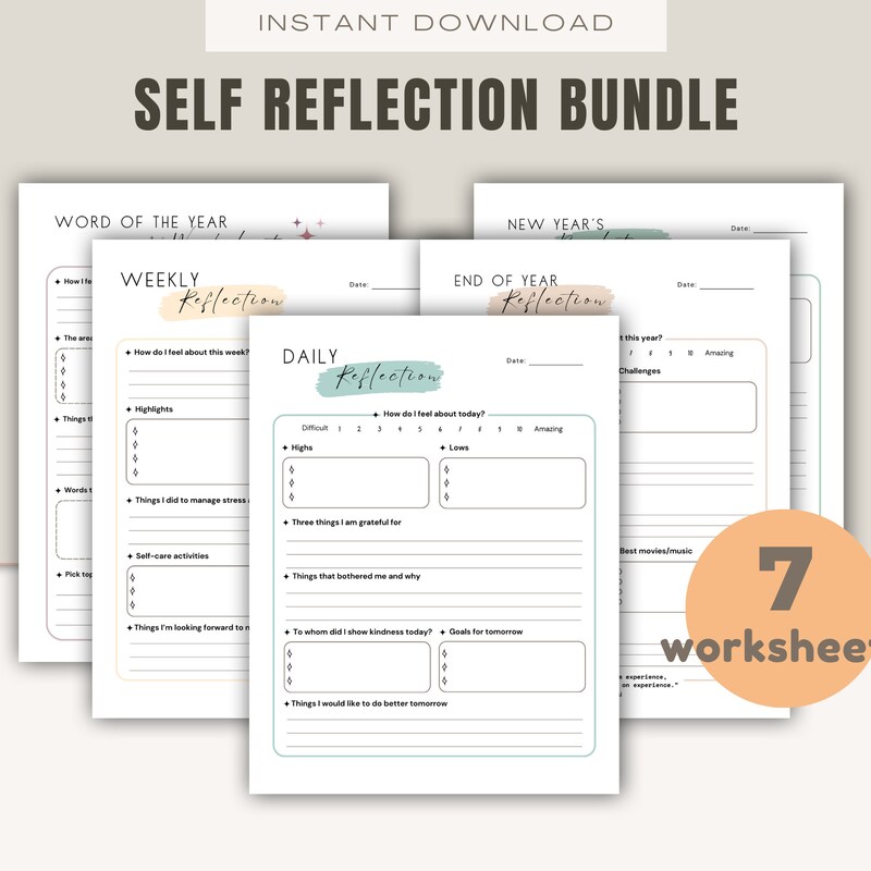 Reflection Worksheet - Etsy