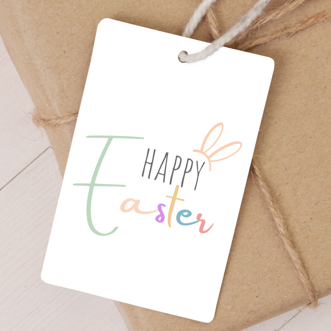Happy Easter Gift Tag Printable Easter Gift Bag Tag for Church Sunday ...