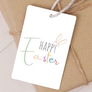Happy Easter Gift Tag Printable Easter Gift Bag Tag for Church Sunday ...