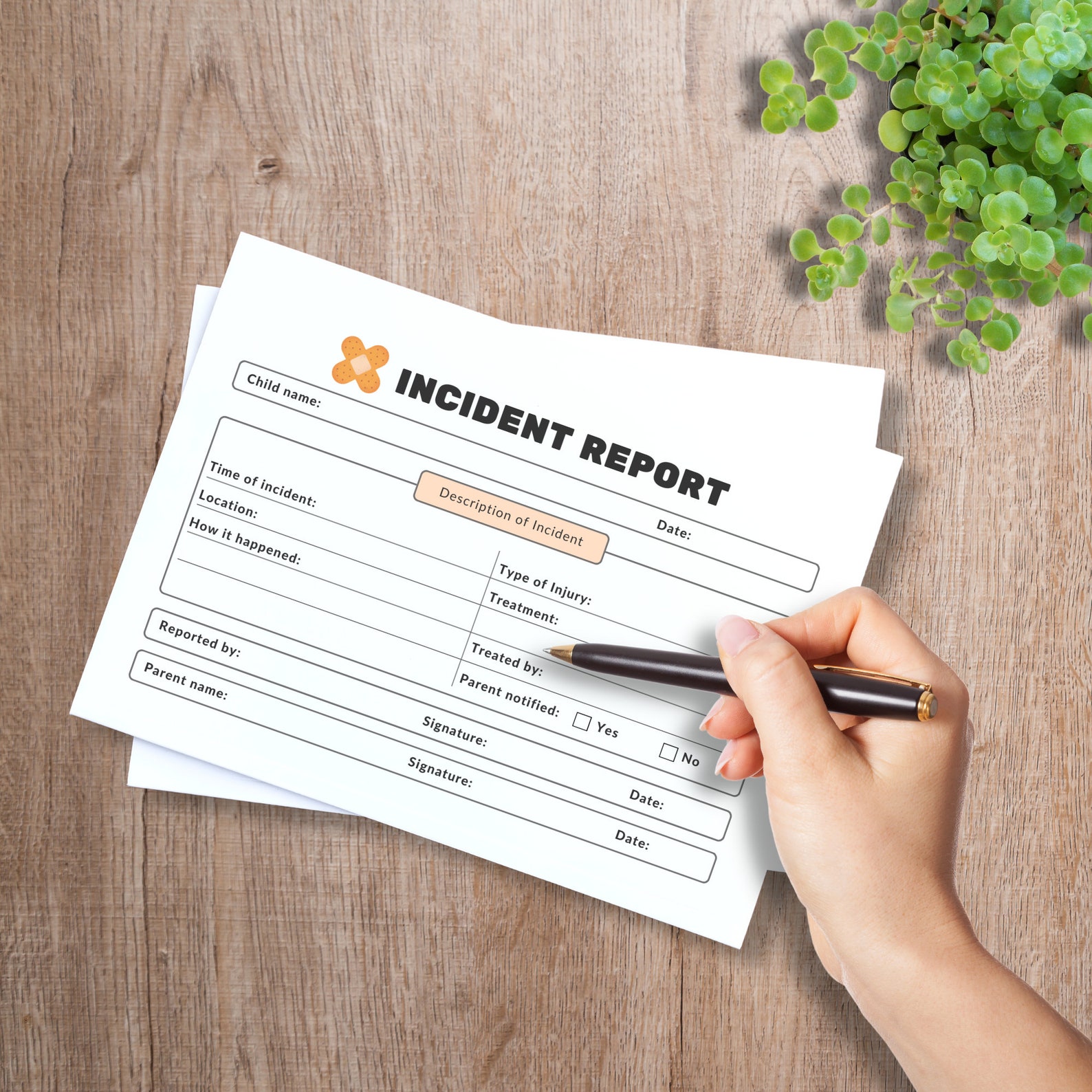 Daycare Incident Report Printable: Child Care Accident Form (PDF ...