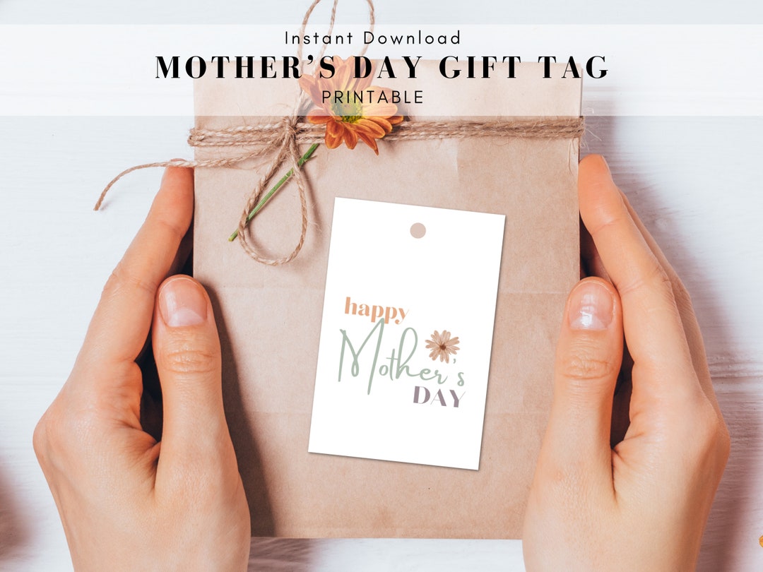 Mother's Day Gift Tag Printable Mothers Day Favor Bag Tag Digital ...
