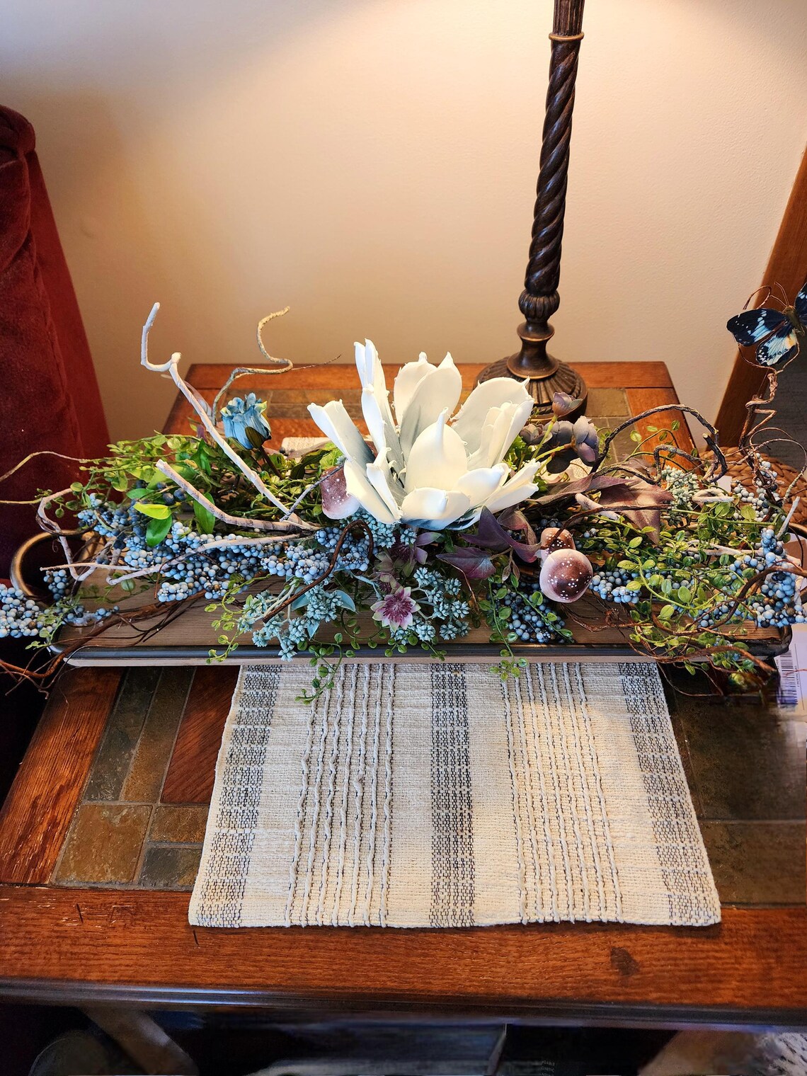 All Season Magnolia Centerpiece Everyday Arrangement Floral Arrangement ...