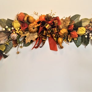 Fall Swag Fall Wall Décor Harvest Swag Wall Swag Wall Décor - Etsy