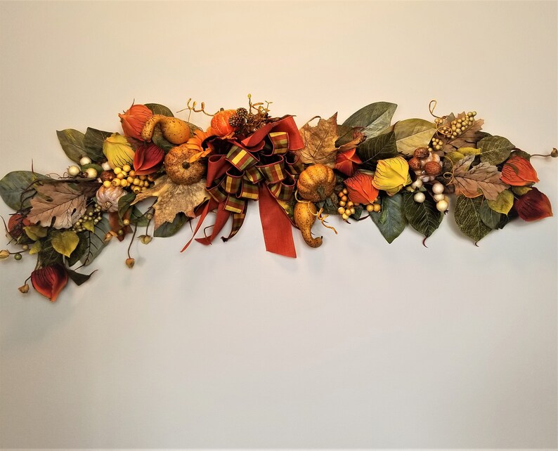 Fall Swag Fall Wall Décor Harvest Swag Wall Swag Wall Décor - Etsy