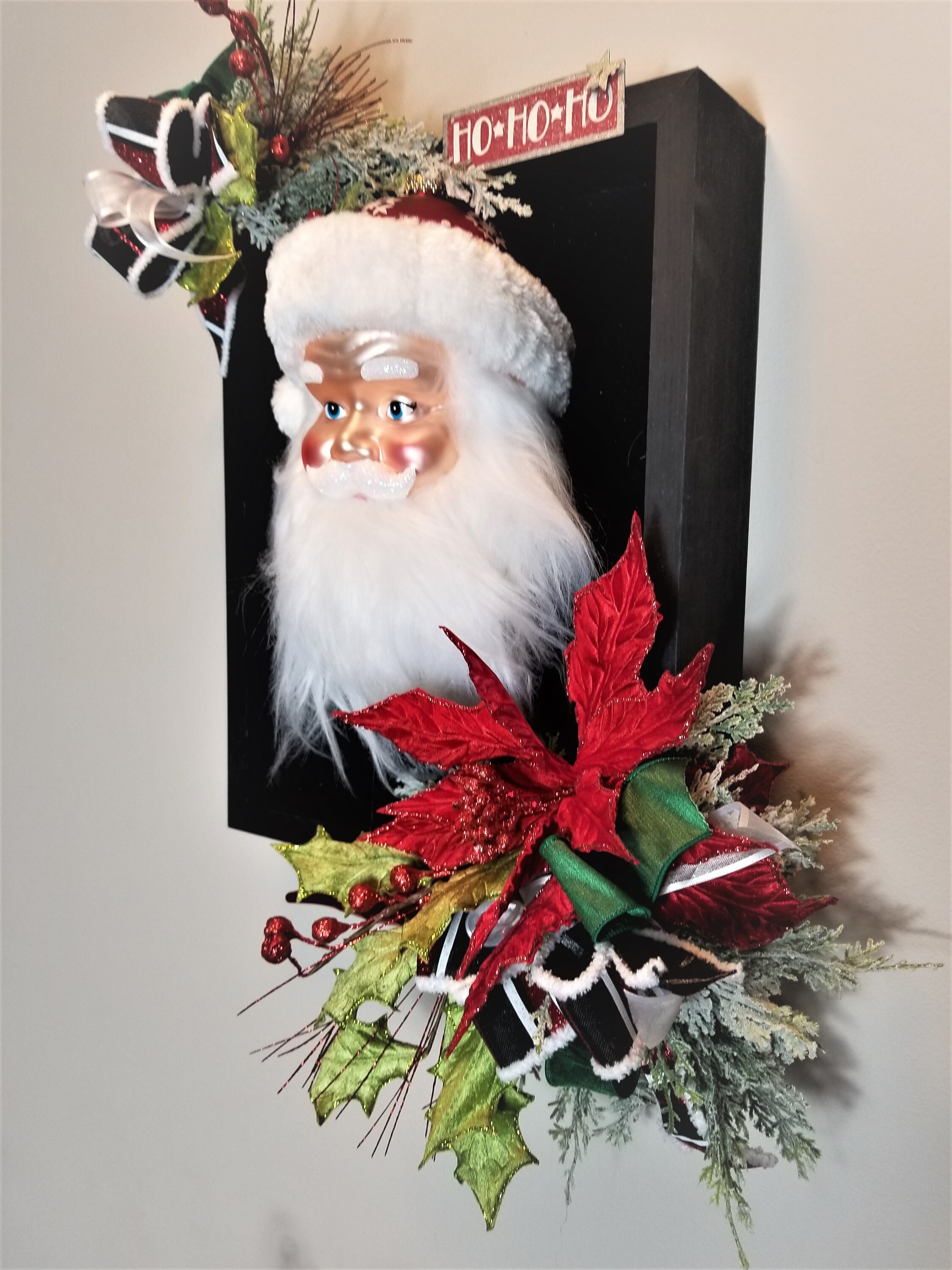 Christmas Santa Wall Décor Santa Wall Décor Santa Décor Christmas Santa ...