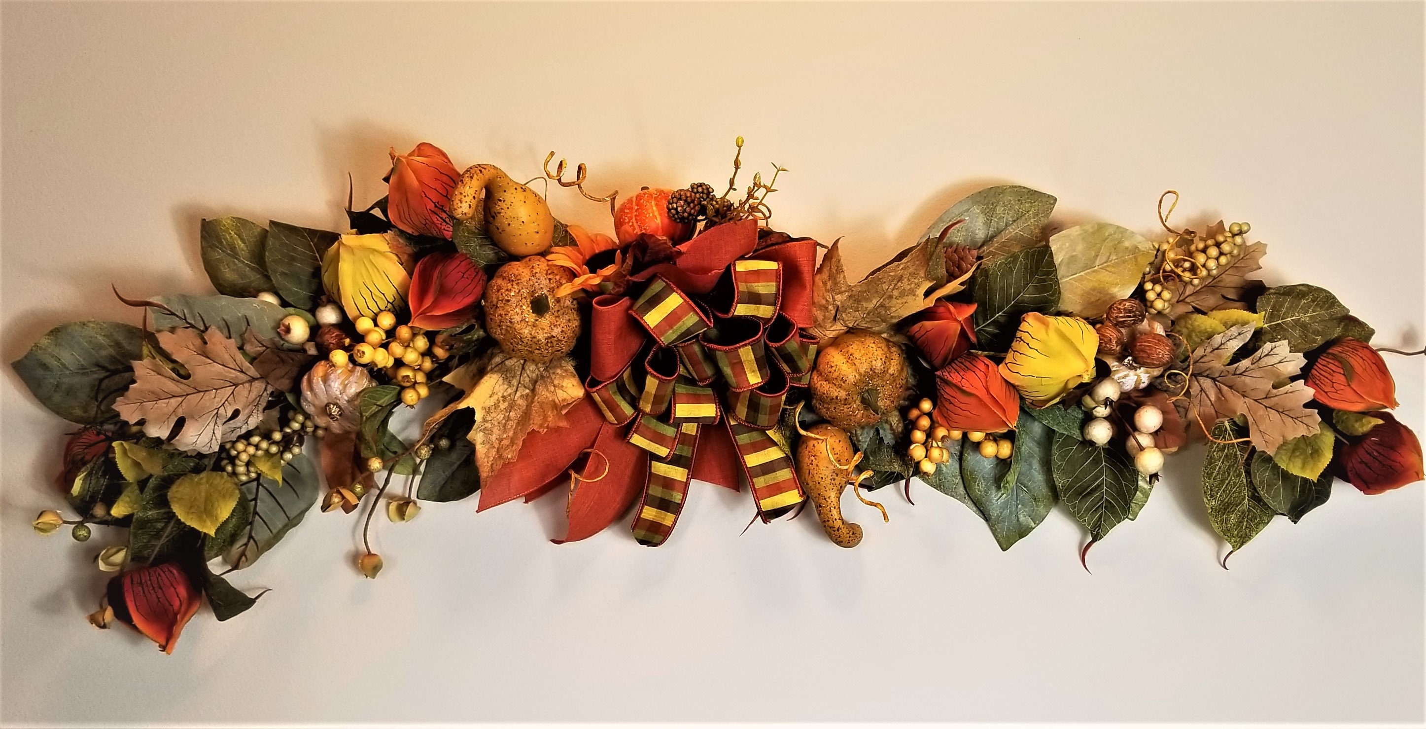 Fall Swag Fall Wall Décor Harvest Swag Wall Swag Wall Décor - Etsy