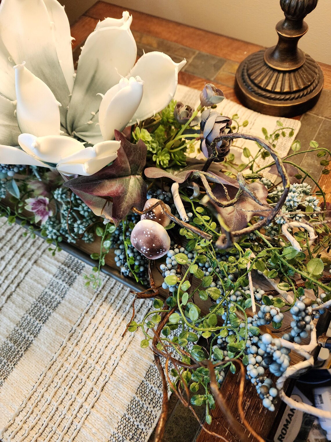 All Season Magnolia Centerpiece Everyday Arrangement Floral Arrangement ...