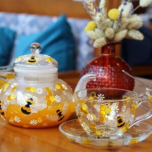 Bee Tea Set Personalised Mother's Day Gift Granny Gift Kitchen Decor ...