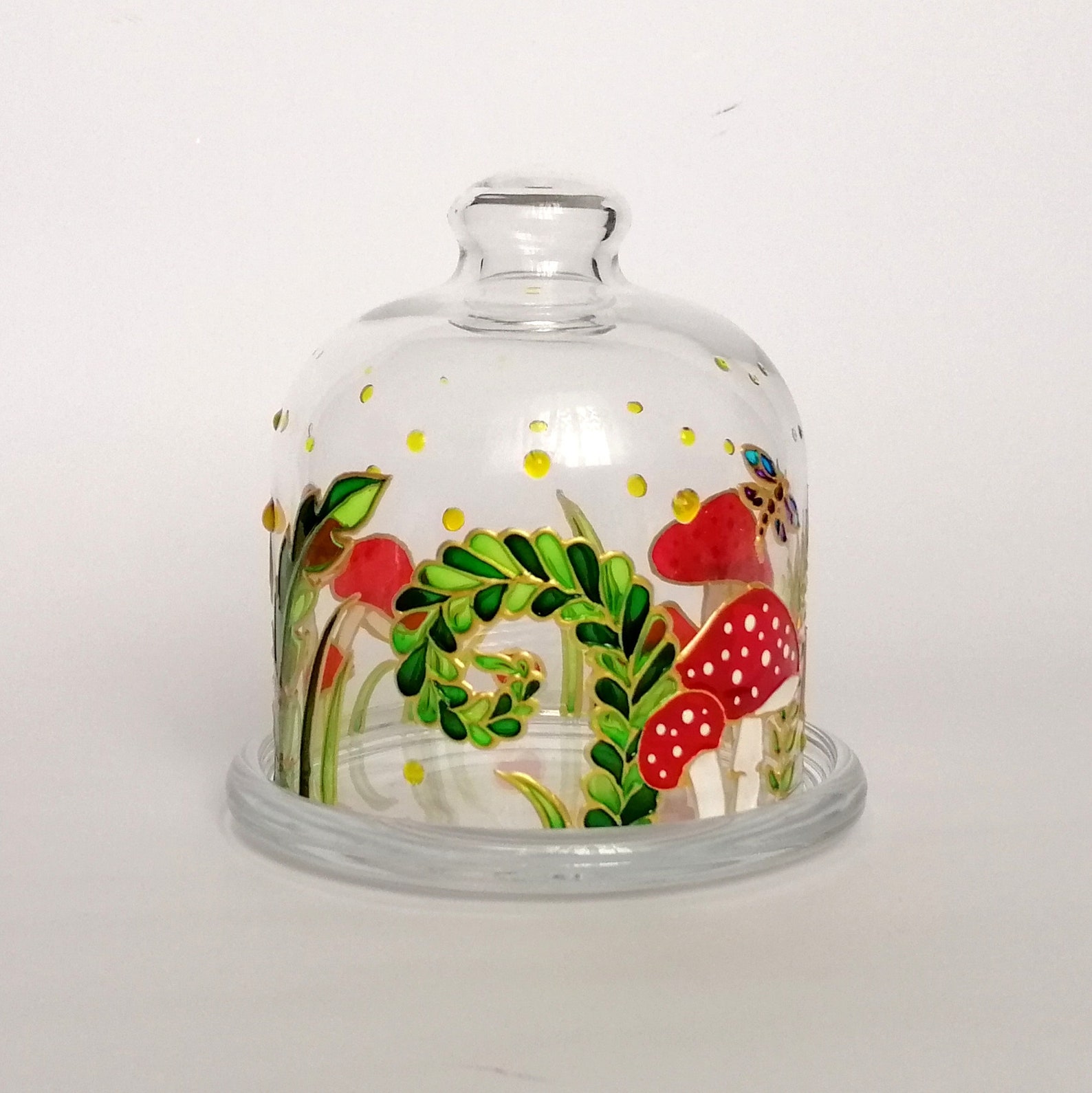 Hand painted lemon holder with mushroom Toadstool lemon holder | Etsy