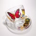 Butterfly Monarch Tea Cup and Saucer Personalised Mother's - Etsy