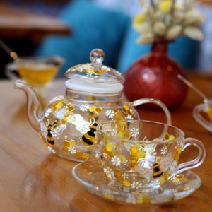 Bee Tea Set Personalised Mother's Day Gift Granny Gift Kitchen Decor ...