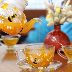 Bee Tea Set Personalised Mother's Day Gift Granny Gift Kitchen Decor ...