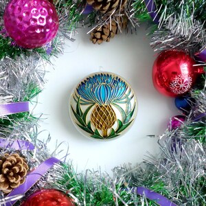 Thistle Christmas Ornaments Handmade Scottish Thistle Christmas Baubles ...