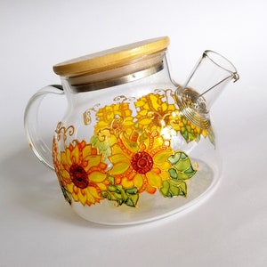 Sunflower Teapot Personalised Hand Painted Tea Kettle With Sunflowers ...